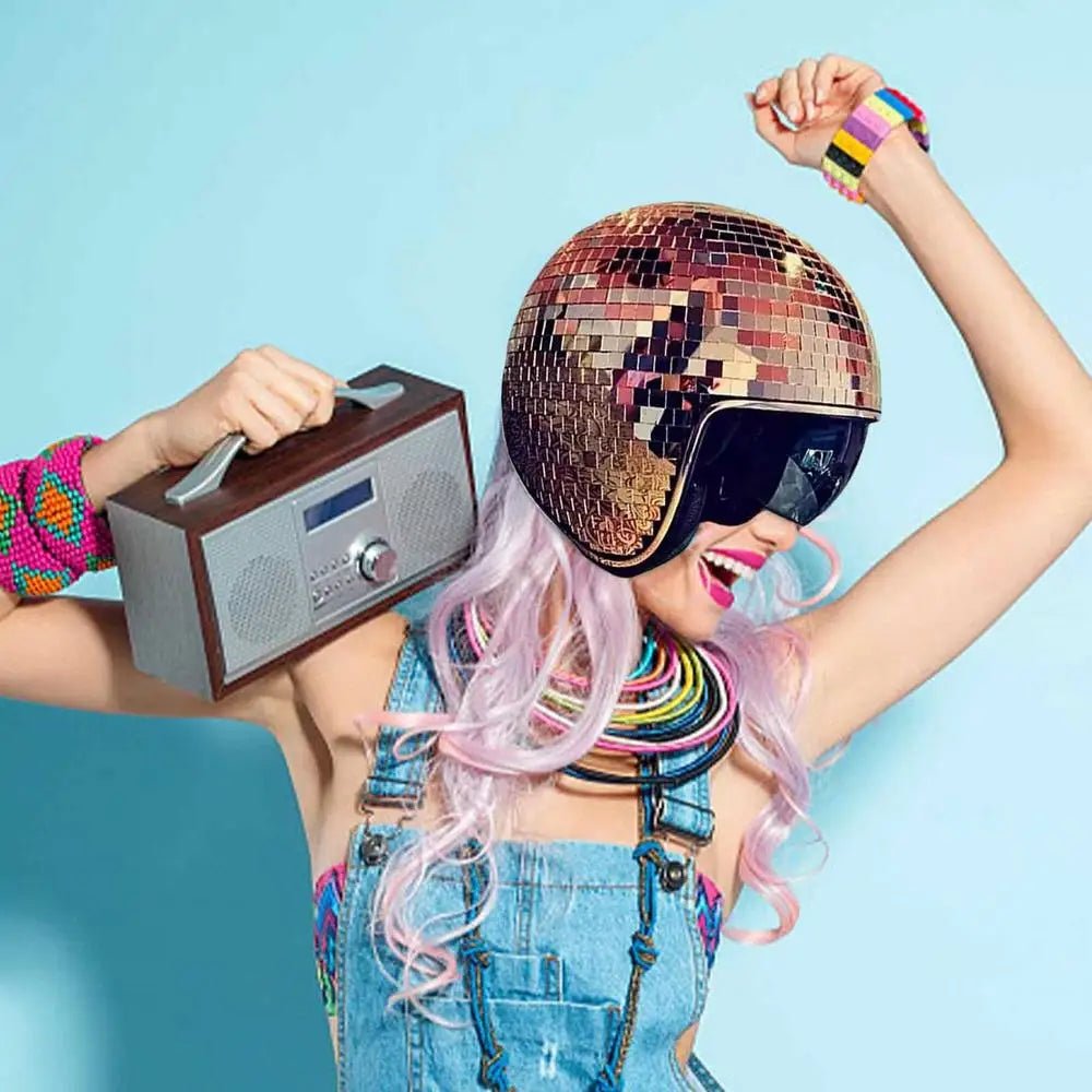 Disco Ball Helmet with Retractable Visor – Venga Store